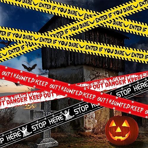 Storm&Lighthouse Yellow Caution Tape 6.1m Halloween Party Decoration ...