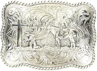 Amazon.com: Crumrine Classic Buckle, Cowboy Prayer Motif : Clothing ...