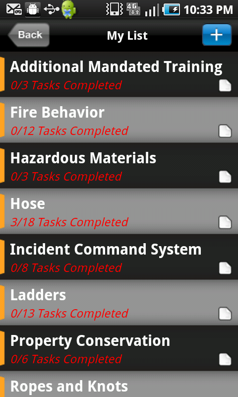 Firefighter Skills Checklist Planner - App on Amazon Appstore
