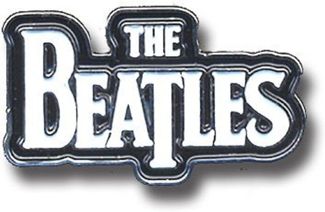 Amazon.com: The Beatles Badge White Drop T Classic Band Logo Official ...