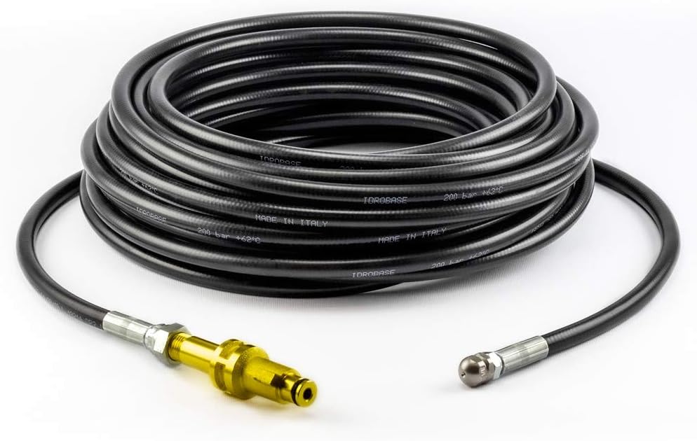 Tuyau Déboucheur Canalisation pour Nettoyeur Haute Pression 30m, 200 ...