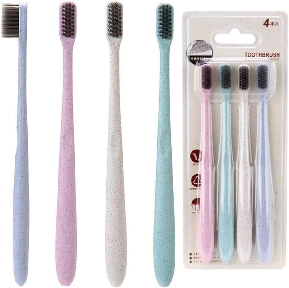 Amazon.com : XIXILINRUIYUN 8 Pack Soft Manual Toothbrushes Wheat Straw ...