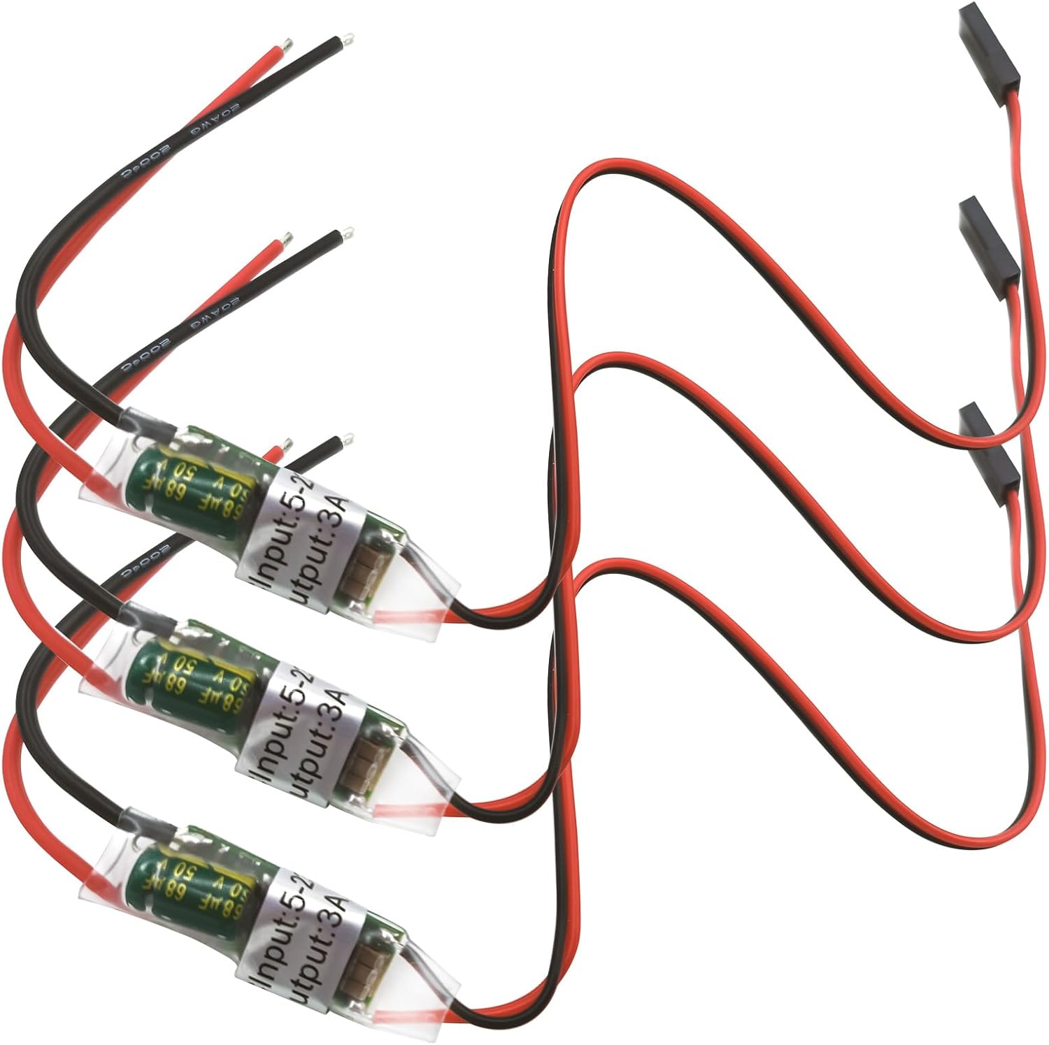 Amazon.com: 3PCS RC BEC UBEC 5V 3A Step Down UBEC Module for RC ...