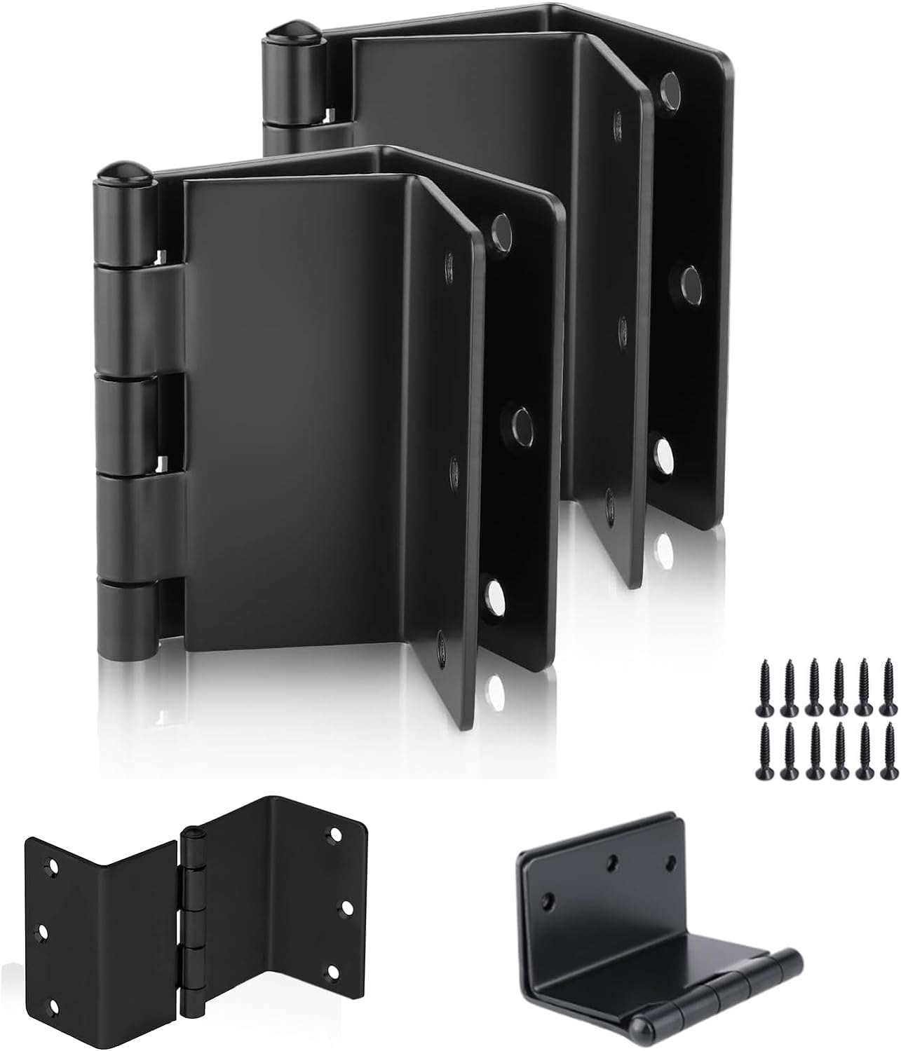Zeyuansen 3.5 Inches Swing Black Offset Door Hinge, Expandable Door ...