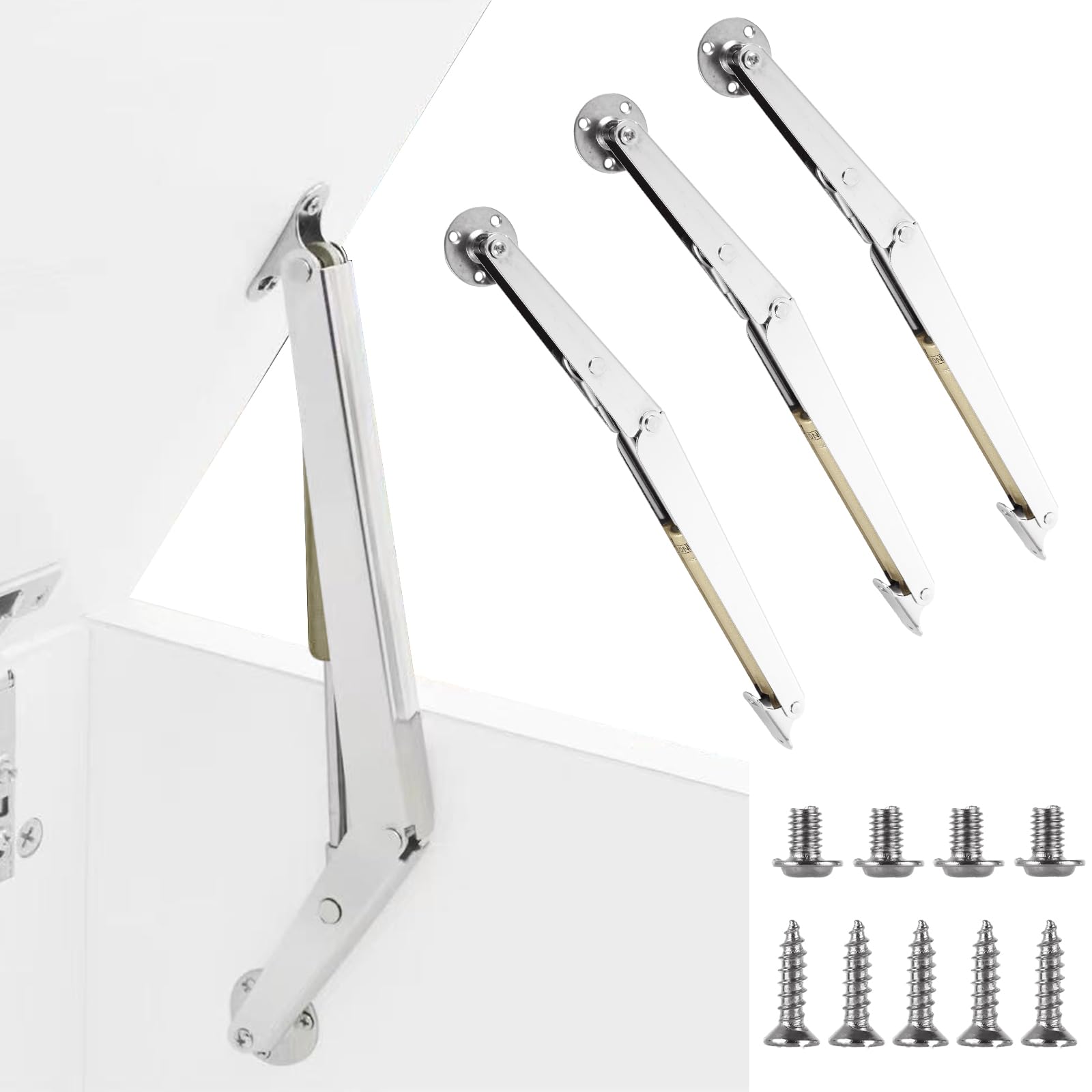 4PCS 100N Heavy Duty Soft Close Lid Support Hinges, Chest Hinge for ...