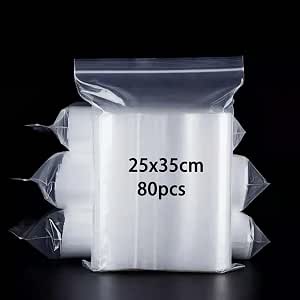 newlng 80piece Resealable Plastic Bags 25cm * 35cm A4 Sealable Plastic ...