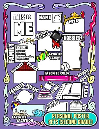 Personal Poster Sets (2nd Grade): All About Me Fill In Graphic ...