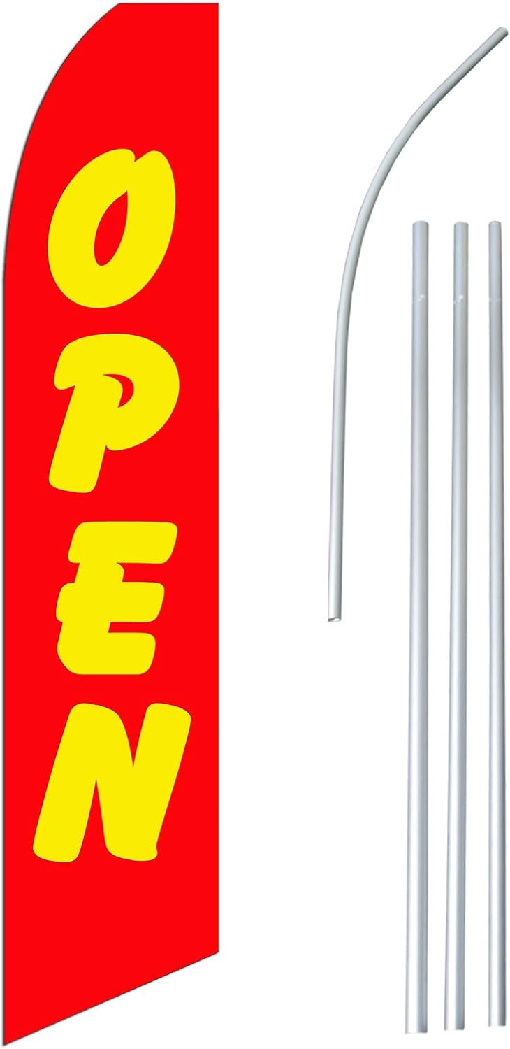Amazon.com: NEOPlex Open Red/Yellow - Floppy Flappy Flutter Flag Set ...