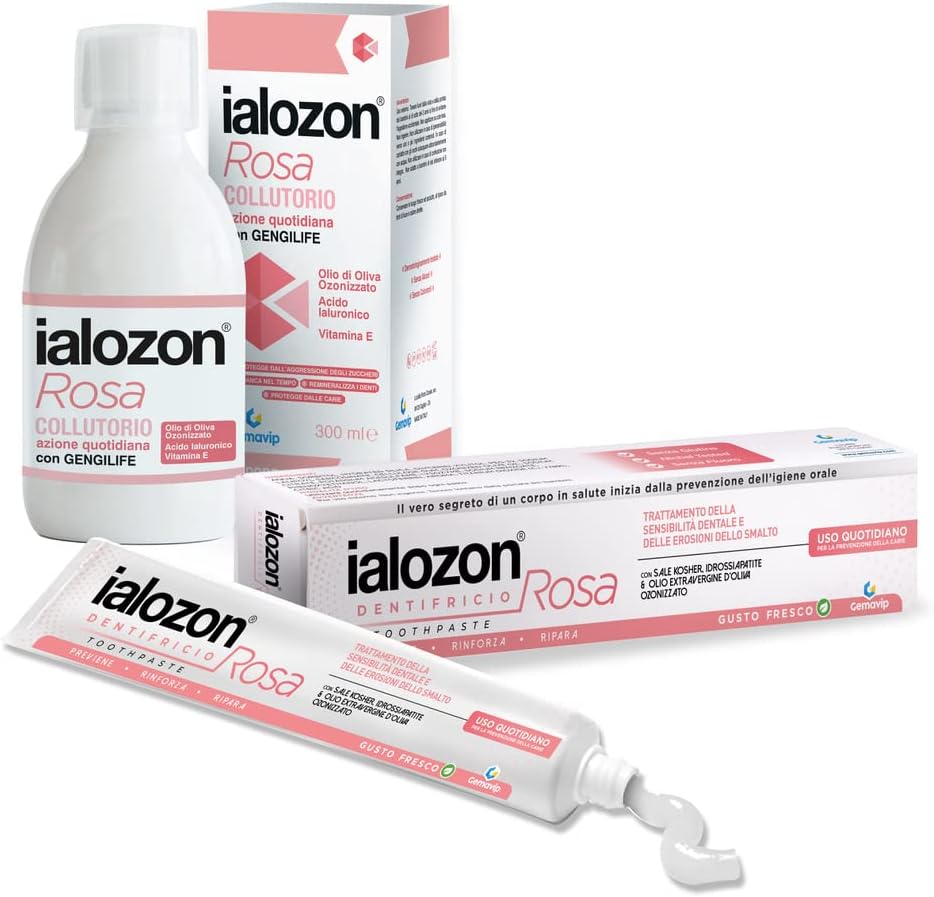 Gemavip Ialozon Kit Collutorio Rosa + Ialozon Rosa dentifricio da 75 ml ...