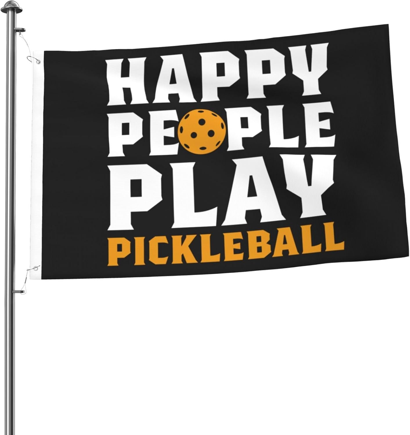 Amazon.com : Double Sided Happy People Play Pickleball Flags 2x3 FT ...