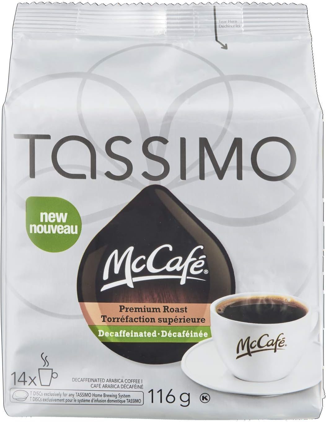 Amazon.com: Tassimo Kenco Americano Decaff Decaffeinated Coffee Discs ...