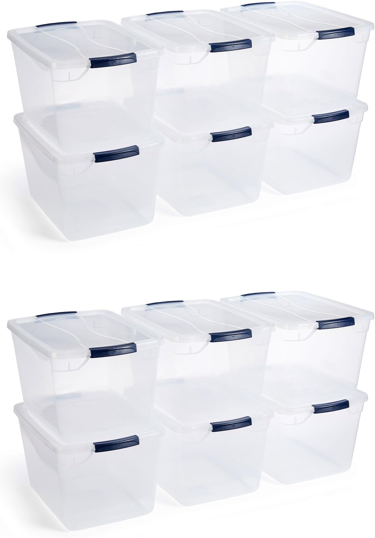 Amazon.com - Rubbermaid Cleverstore Clear 32 Qt, 12 Pack Stackable ...