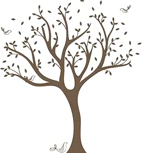 Amazon.com: LittleLion Studio Tweet Tree Monochromatic Wall Decal ...