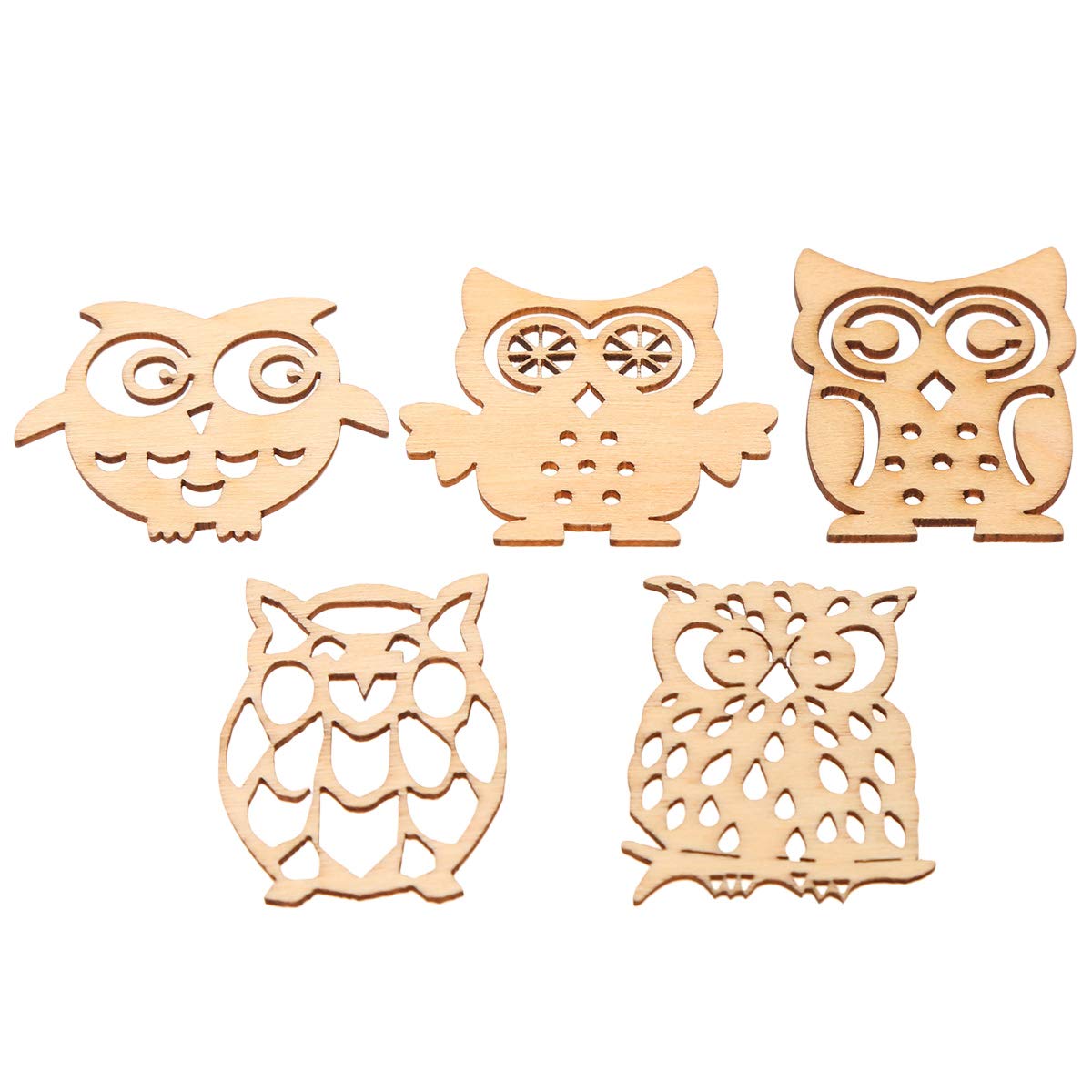 Wooden Cut Out Owl Shape Unfinished Wood Spooky Owl Shape | Craft