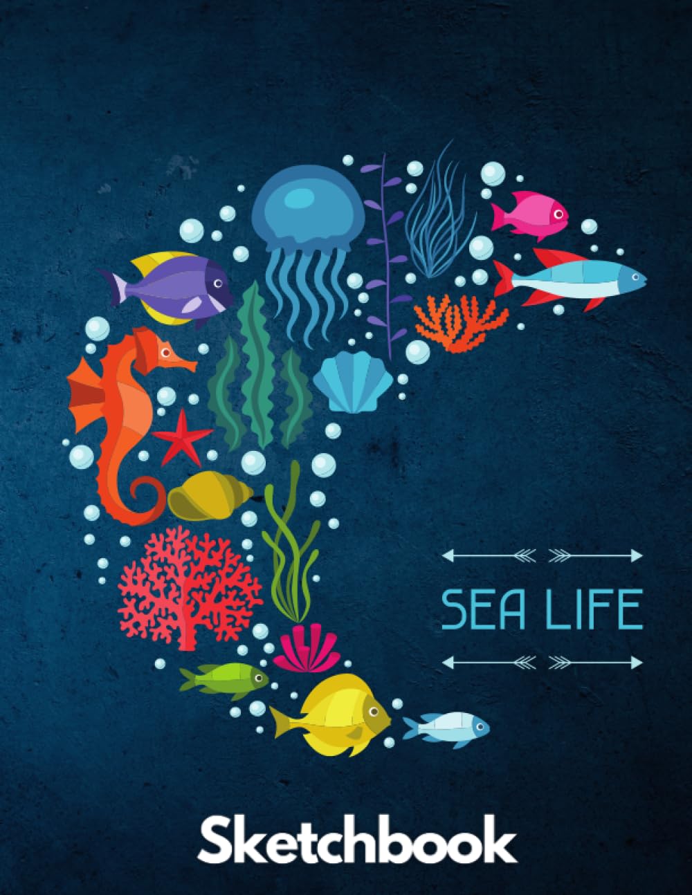 Vintage Sea Life Animals :sketchbook 8.5x11 200 pages for sketching ...