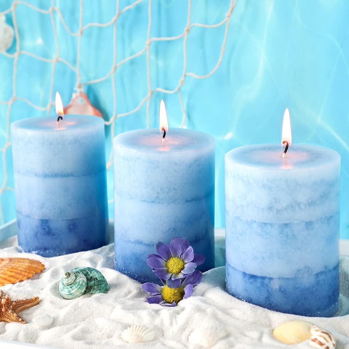 Amazon.com: CraftyCrocodile Decorative Scented Pillar Candle ...