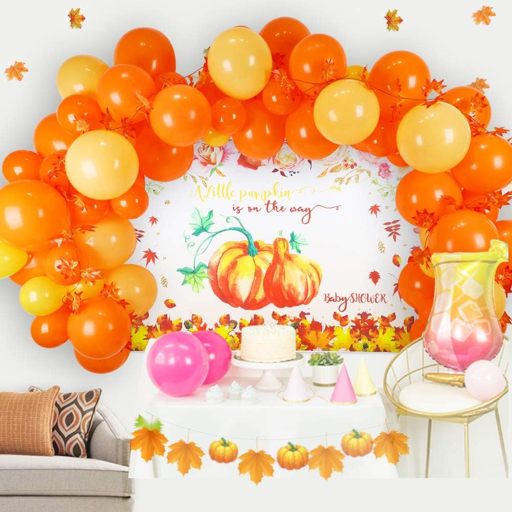 Amazon.com: 100 Fall Themed Balloon Garland Arch Kit - Burgundy Orange ...