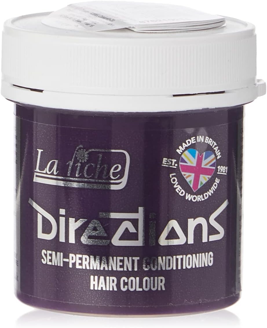 DIRECTIONS Violet Semi-Permanent Hair Colour - 88ml Tub : Amazon.co.uk ...