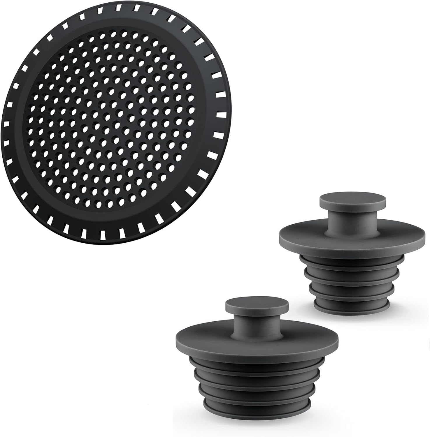 Amazon.com: Bathtub Stopper 2pcs+Shower Drain Cover Hair Catcher : Home ...