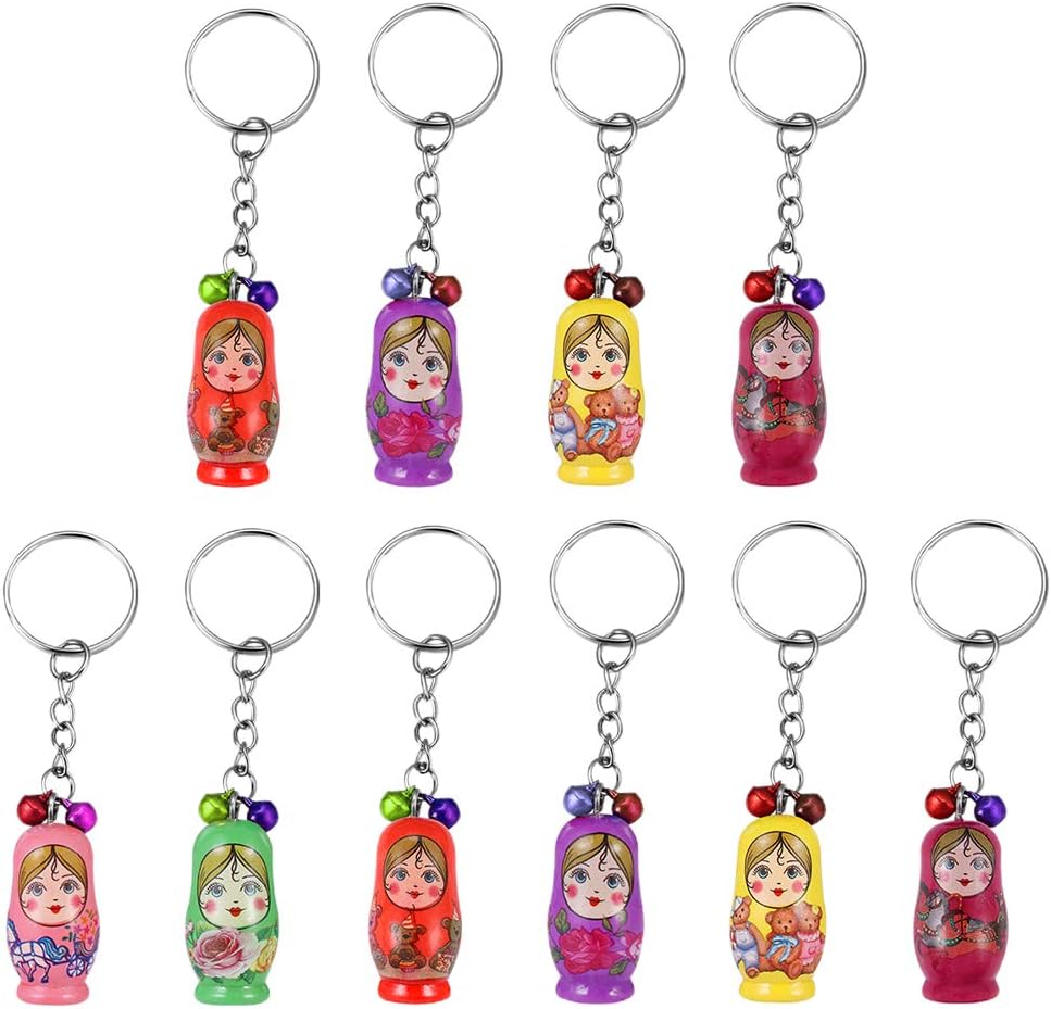 Amazon.com: Toyvian 36pcs Key Chain Russian Doll Keychains Dolls Girls ...