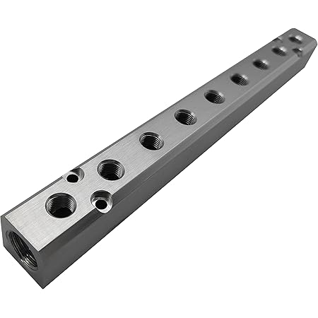 Amazon.com: 9 Way Pneumatic Manifold Air Distribution Block, G1/2 ...