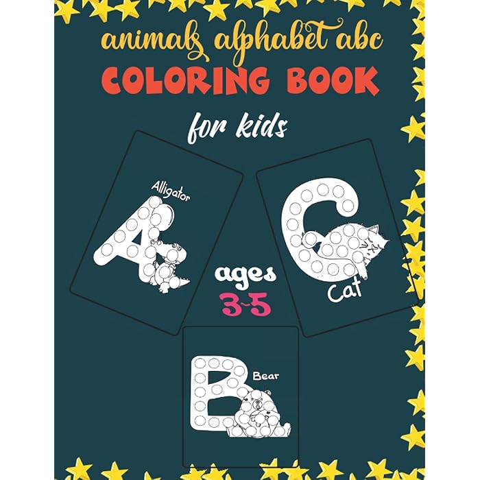 Buy animals alphabet abc coloring book for kids ages 3-5: Teaching ...