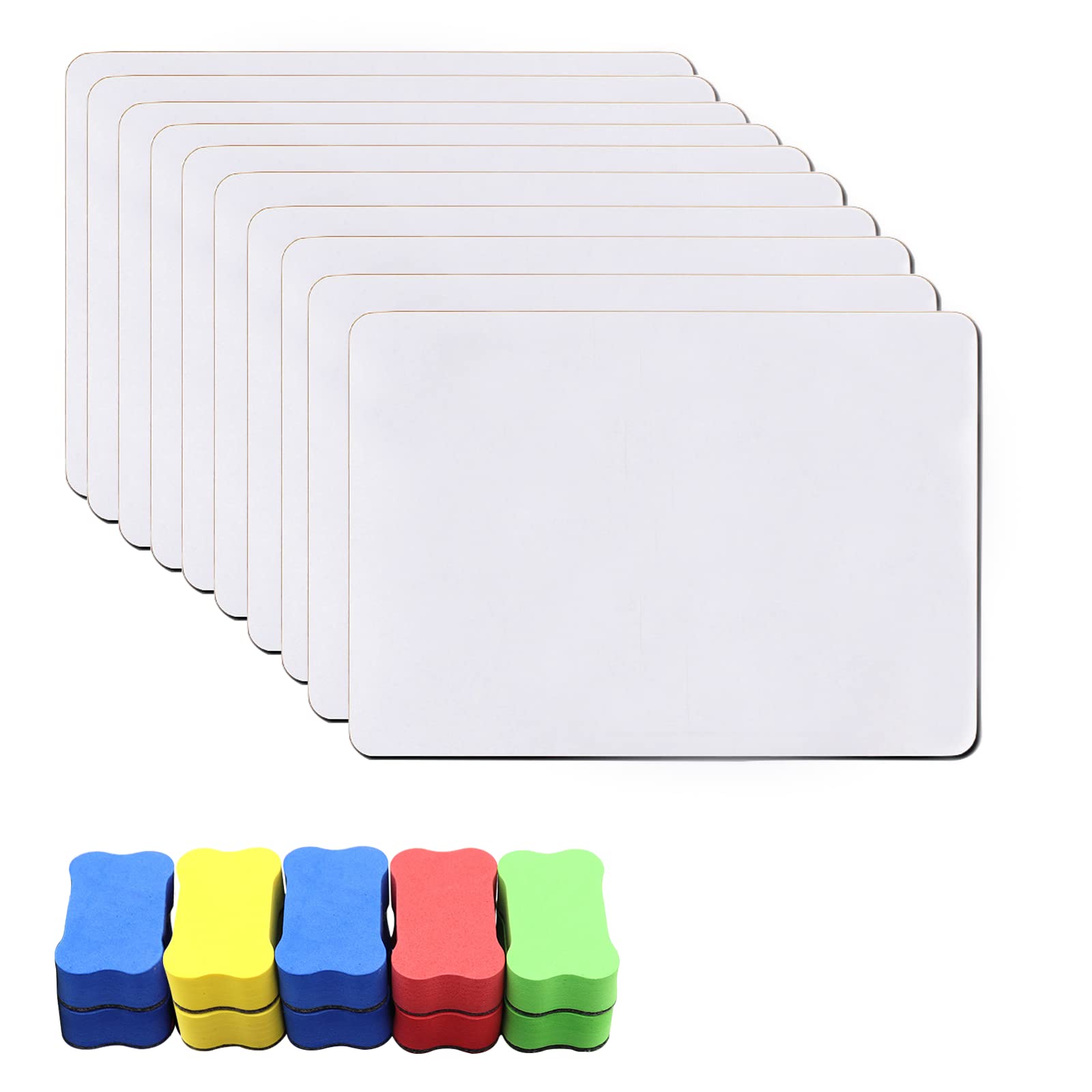 10PCS A4 Whiteboard, Mini Whiteboard Double-Sided Small Whiteboard with ...