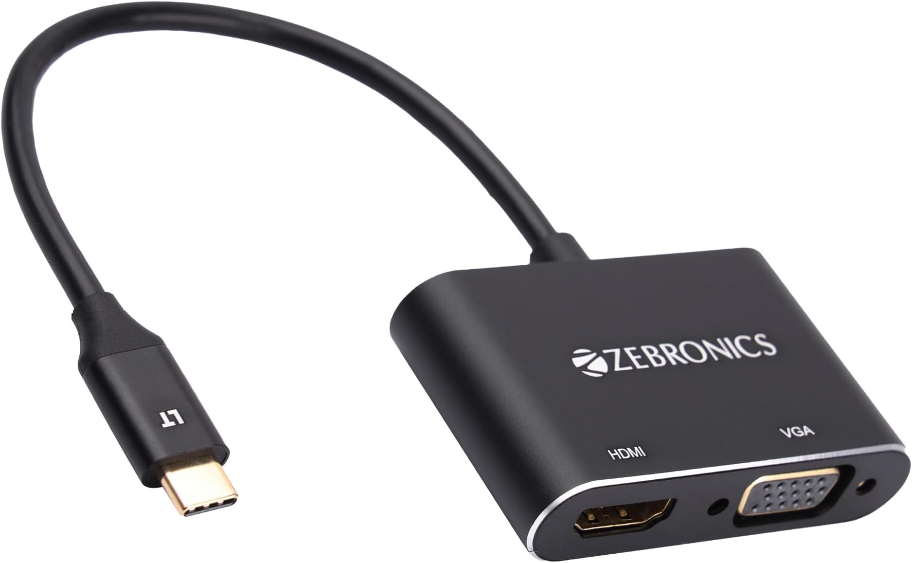 ZEBRONICS TA150HV Type C to HDMI | VGA Converter with 24K Gold-Plated ...