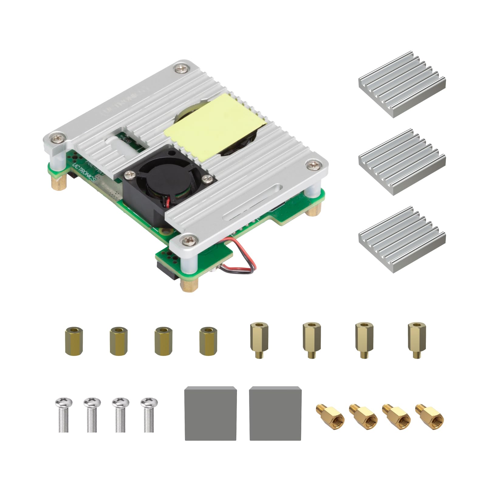 Amazon.com: UCTRONICS PoE Hat for Raspberry Pi 5, Power Over Ethernet ...