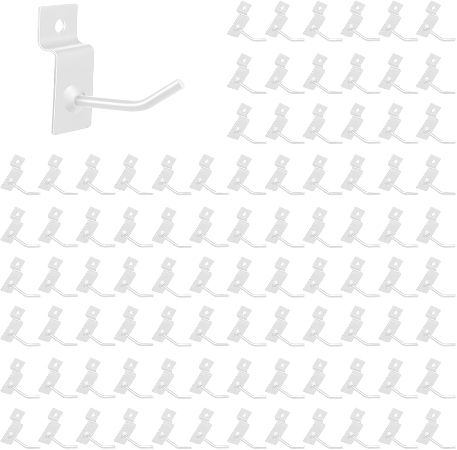 Amazon.com: Yauhar 100Pcs Heavy Duty Slat Wall Display Hooks Bulk Set ...