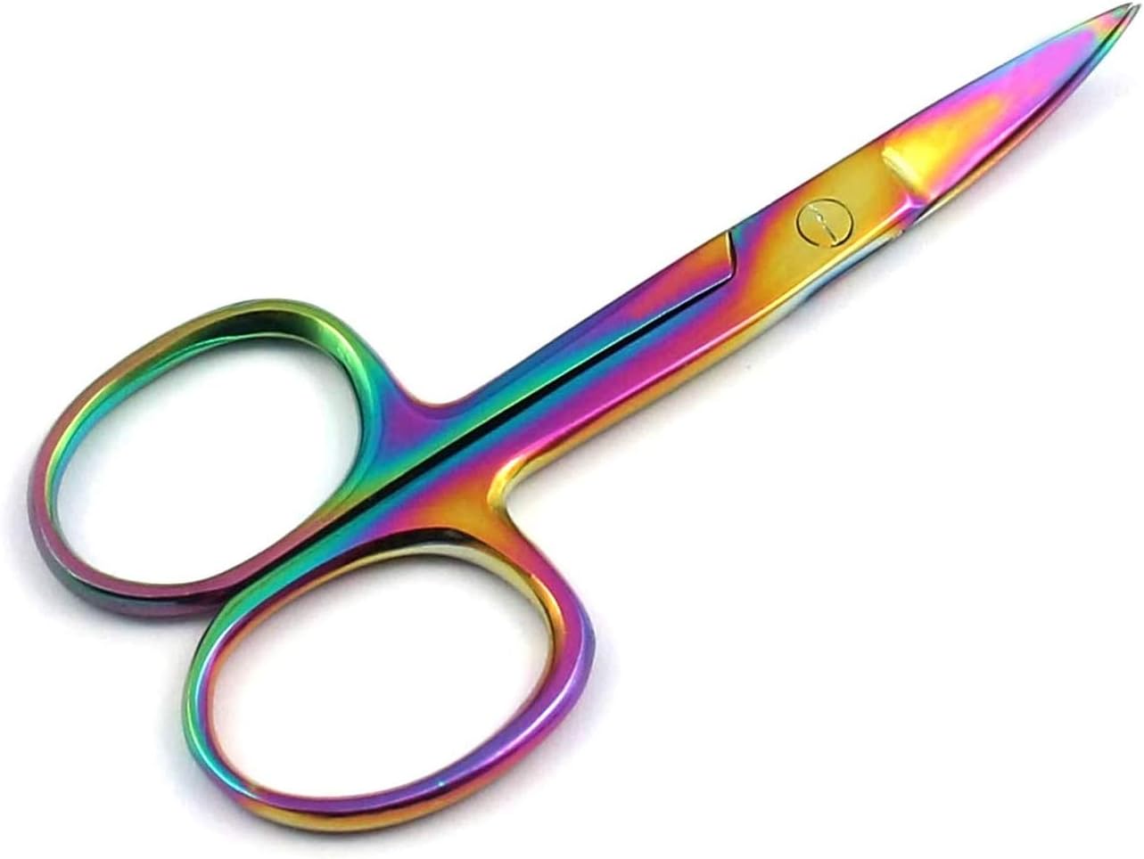 Amazon.com: DDP MULTI TITANIUM COLOR RAINBOW CUTICLE 'NAIL SCISSOR ...