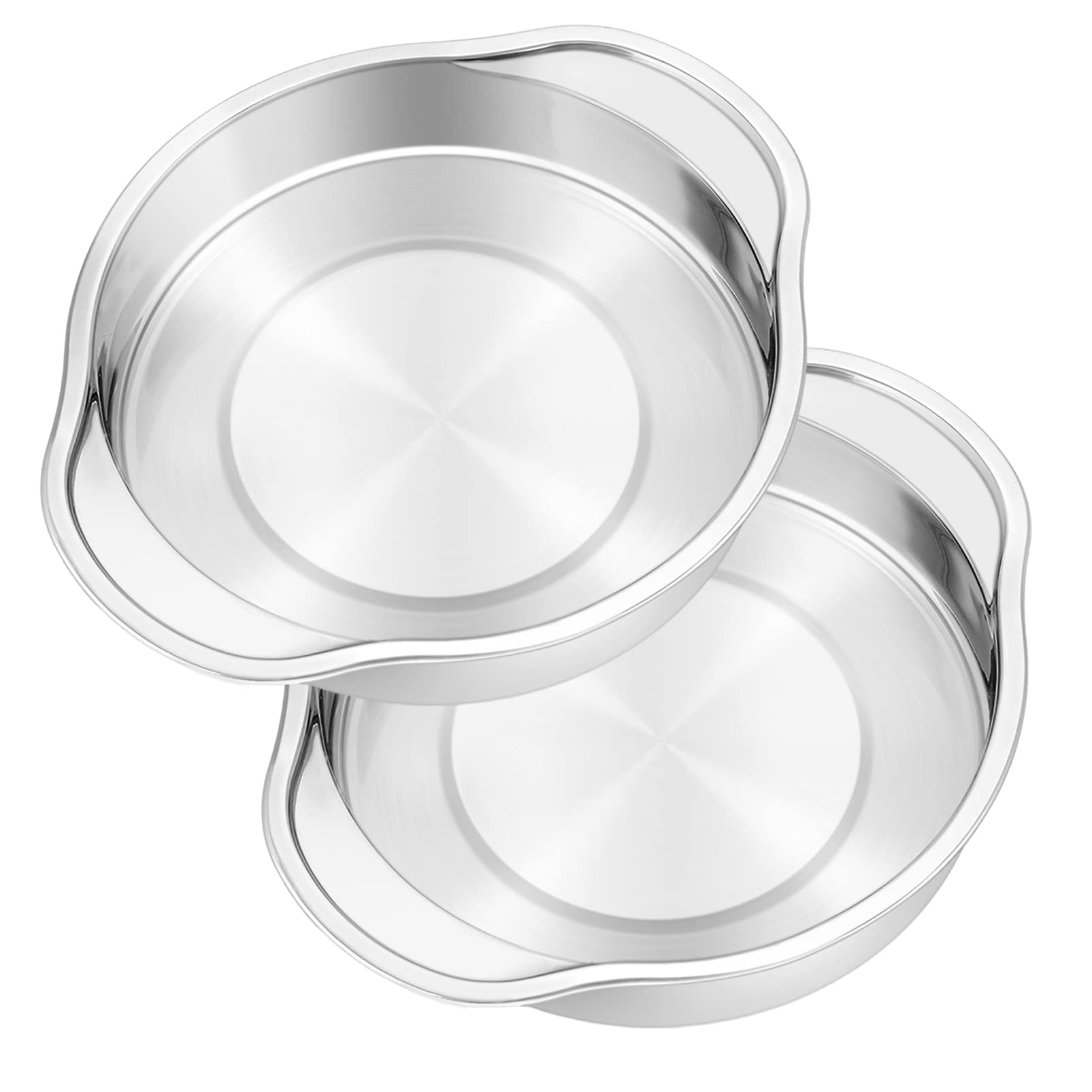 Snapklik.com : TeamFar 8 Inch Cake Pan Set Of 2, Stainless Steel Round ...