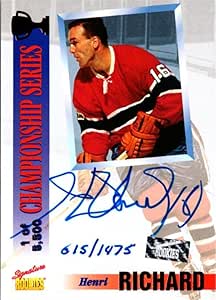 Amazon.com: Henri Richard signed Hockey Card (Montreal Canadiens, JZ ...