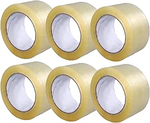 ECVV 6 Pcs Clear Packing Tape Strong Heavy Duty Packaging Tape Strong ...