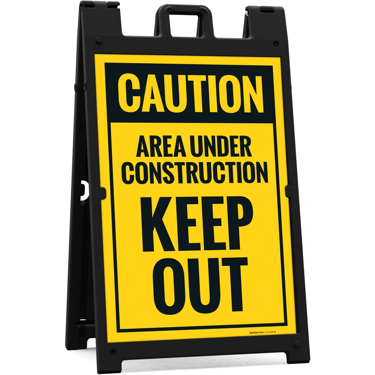 Buy Caution Area Under Construction Keep Out Sidewalk Sign Kit, 24x36 ...
