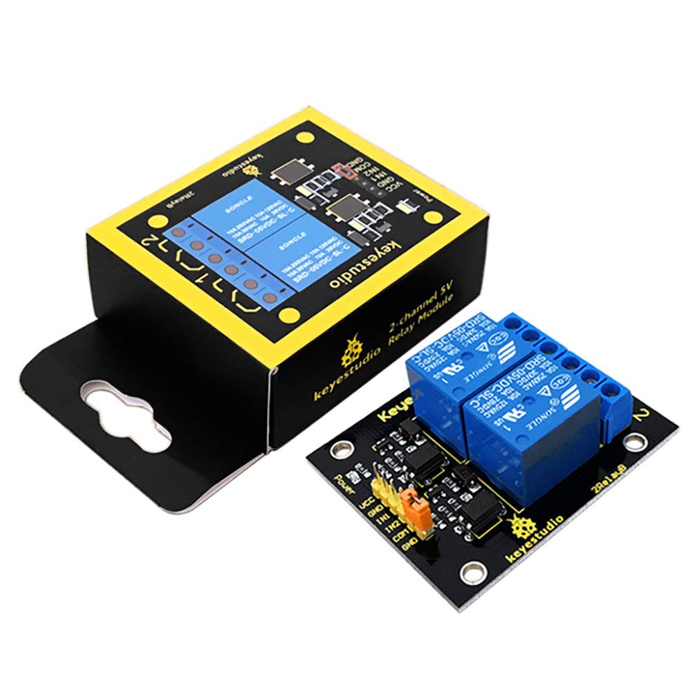 Buy KEYESTUDIO 2 Channel 5v Relay Module for Raspberry/Arduino ARM/PIC/AVR/MCU TTL Logic Relay ...