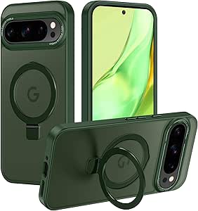 Amazon.com: Casehas for Google Pixel 9/Pixel 9 Pro Case with Magnetic Invisible Stand [Military ...