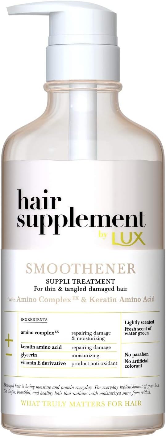 Amazon | LUX(ラックス) ラックス ヘアサプリメント スムースナー トリートメント ポンプ 450g | hair supplement LUX | シャンプー・コンディショナー ...