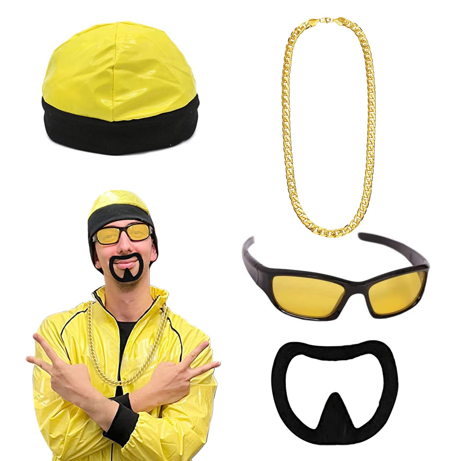 Buy 90s Rapper Celebrity Costume for Adults, 90s Fancy Dress Costume ...