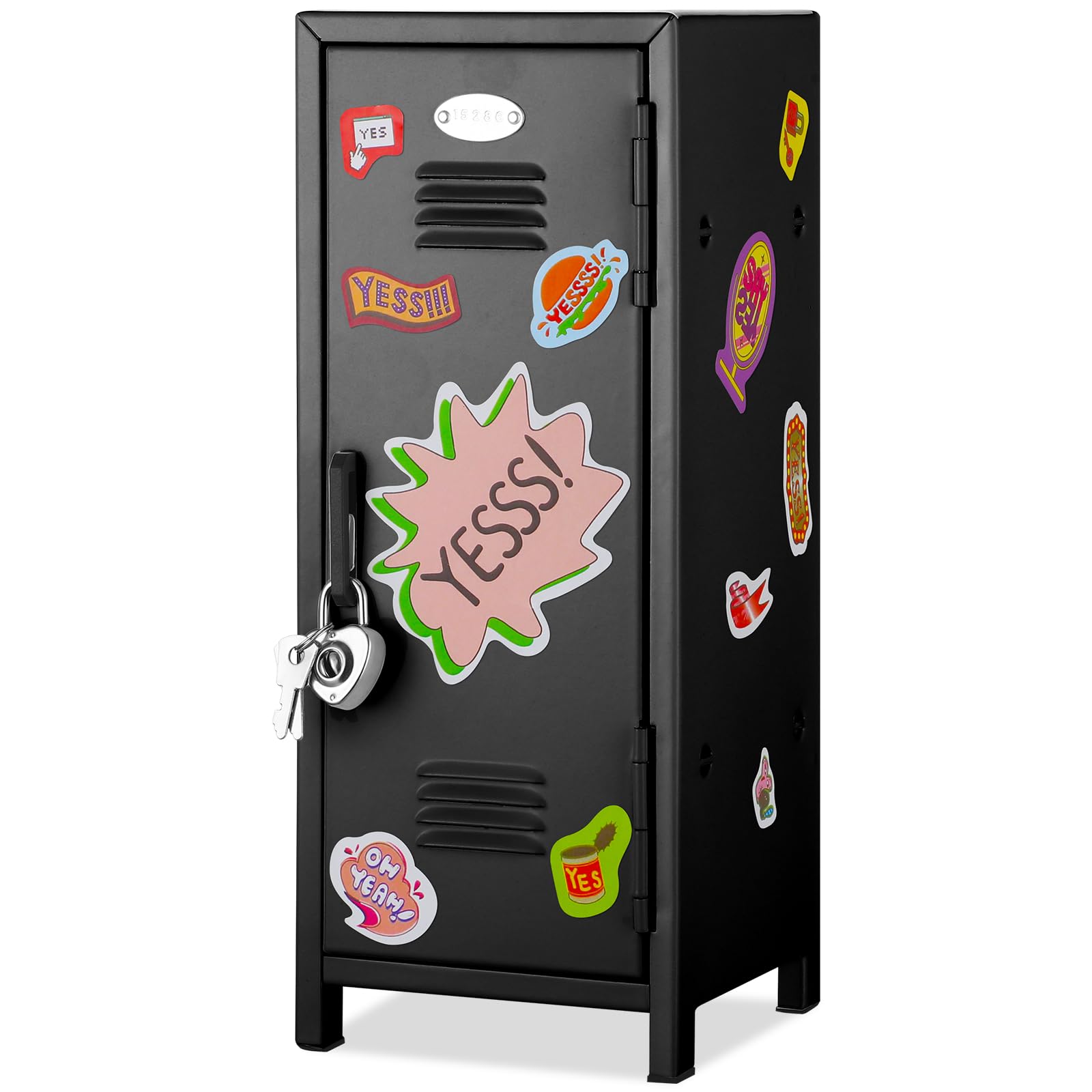 Amazon.com: Vercraft Mini Locker with Lock Keys Stickers 10.8inch Small ...