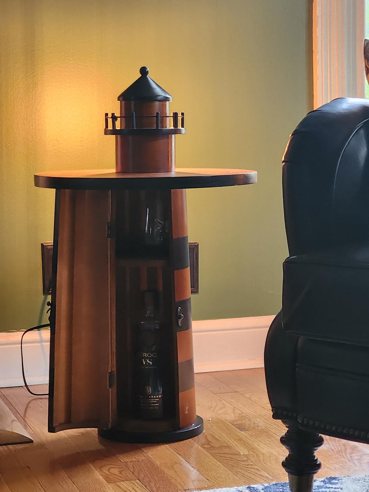 $28/mo - Finance SAILINGSTORY Wooden Lighthouse Nautical Round Coffee ...