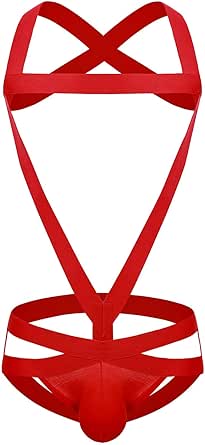 Men's Deep u Neck High Cut Dance Leotard Bodysuit Backless Solid ...