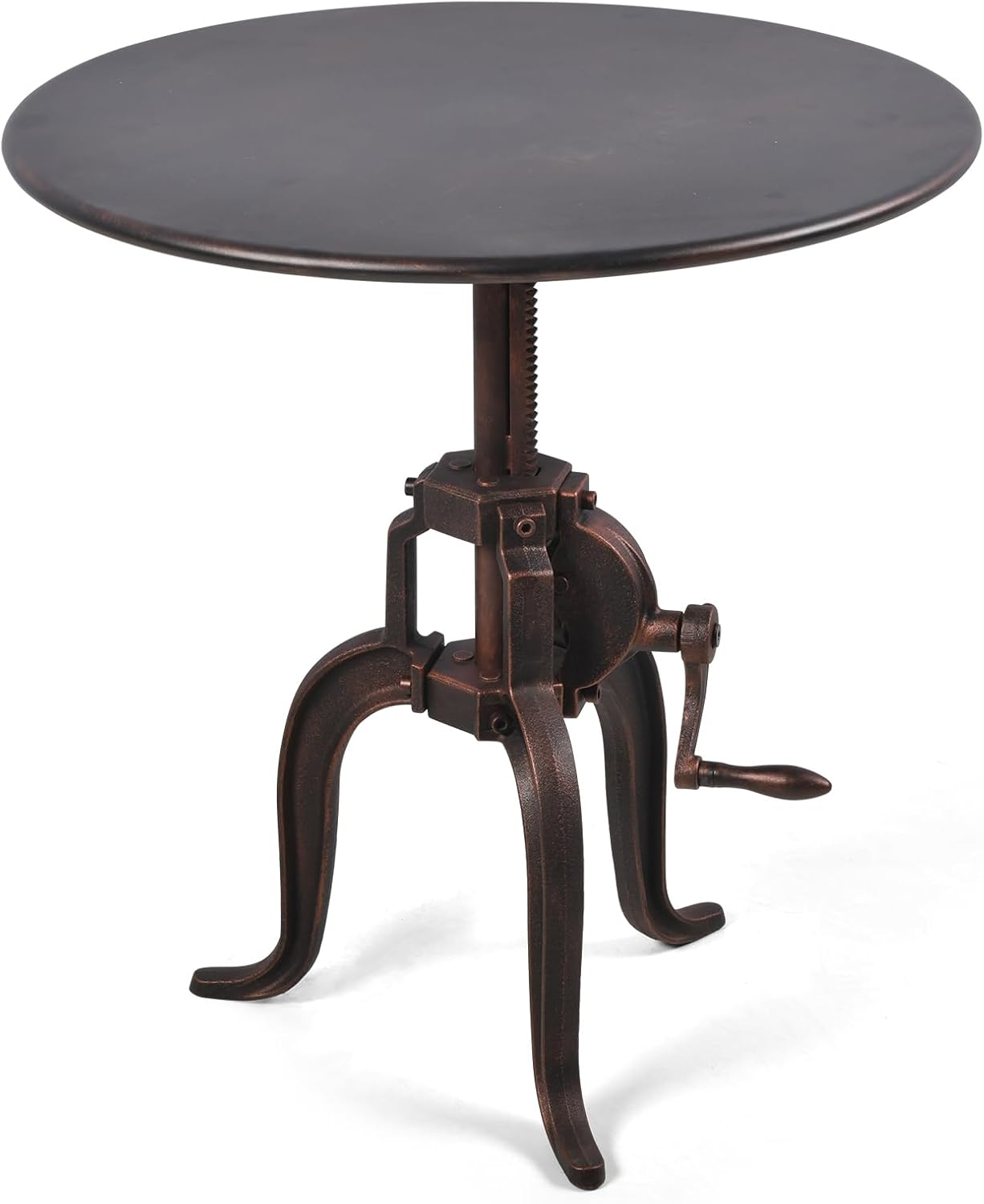 Amazon.com: Vintage Industrial Crank Table with Mechanical Inspired ...