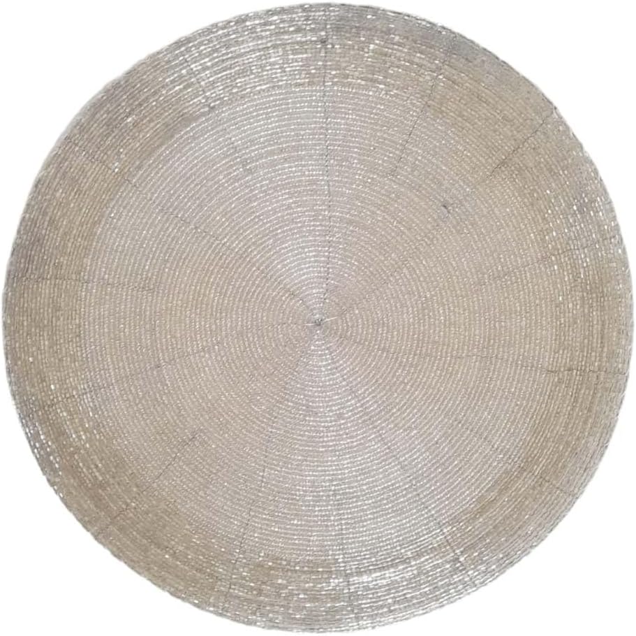 Buy THE HOME TALK Gold Metallic Round Place Mats- Set of 2-16 Inches ...