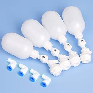 MUDUOBAN 4 Pack Float Valve 1/4 Inch Mini Float Ball Valve with ...