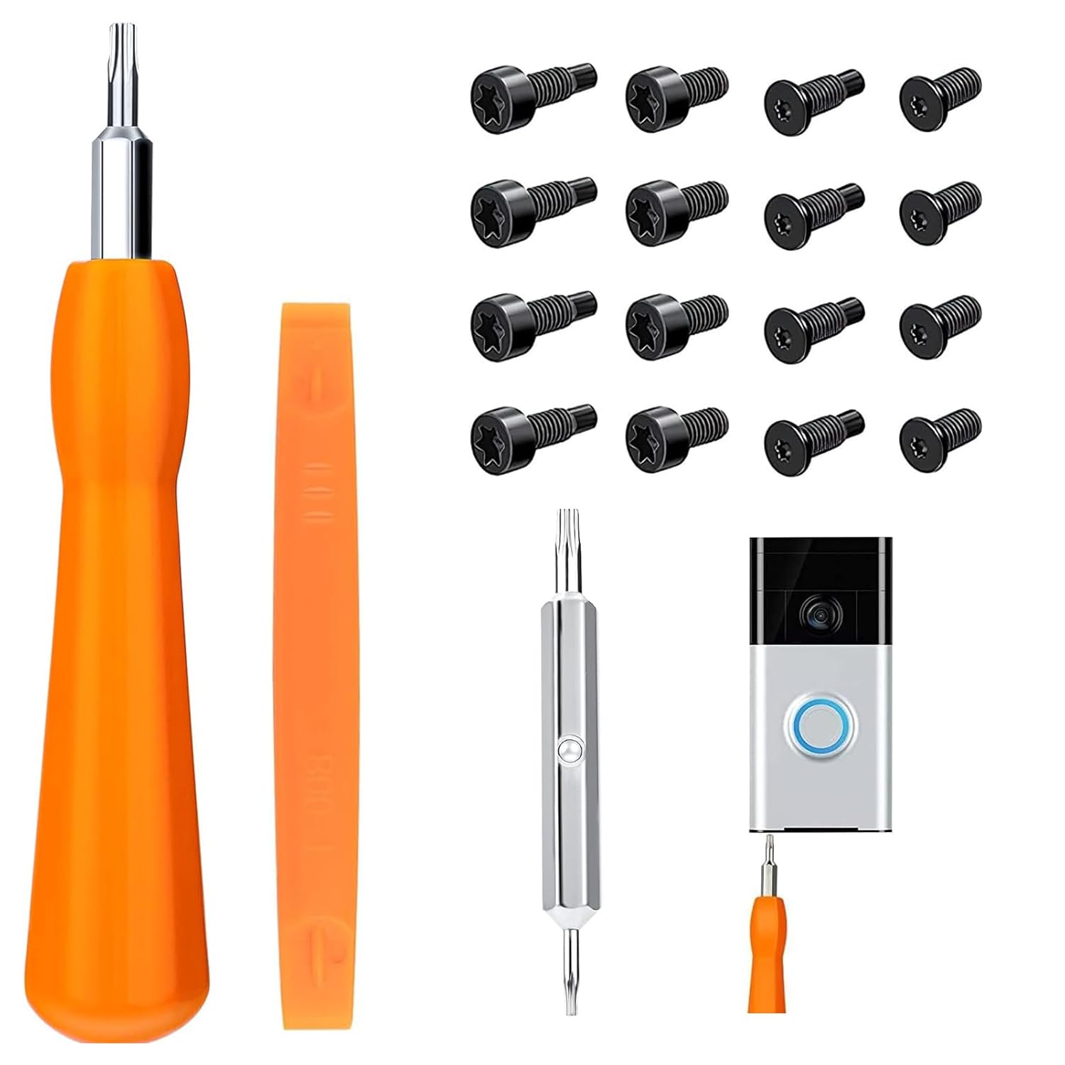 Gareschten Ring Doorbell Screws Replacement Kit, 19 in 1 Screwdriver ...