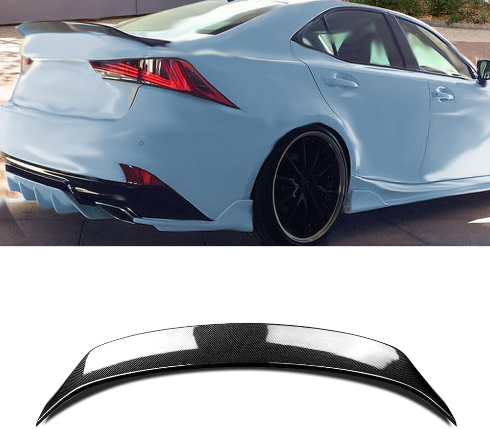Amazon.com: EPARTS Real Carbon Fiber F-Style Rear Spoiler Wing Trunk ...
