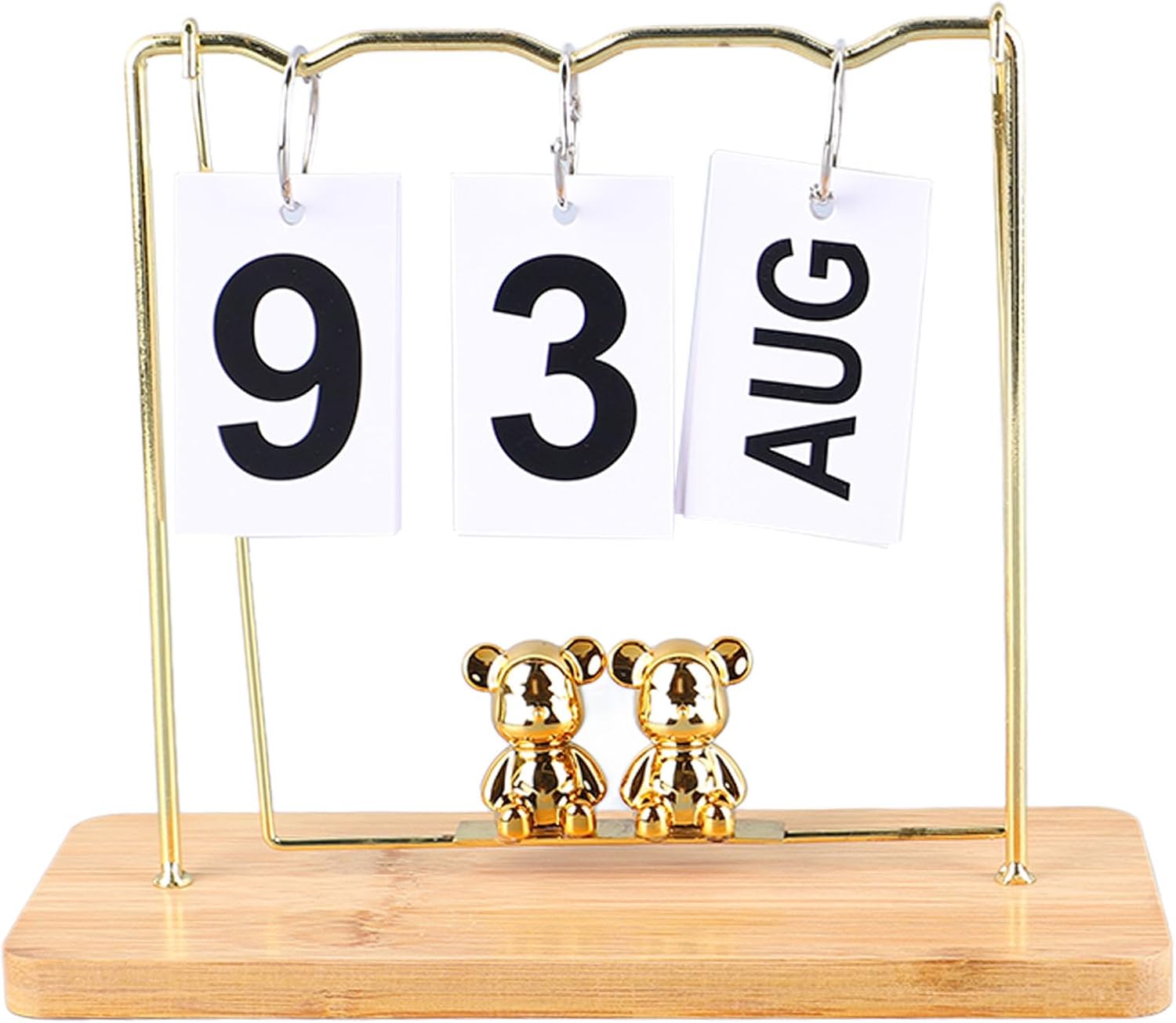 Wooden Desk Calendar,Flip Wooden Perpetual Calendar,Desk Calendar Metal ...