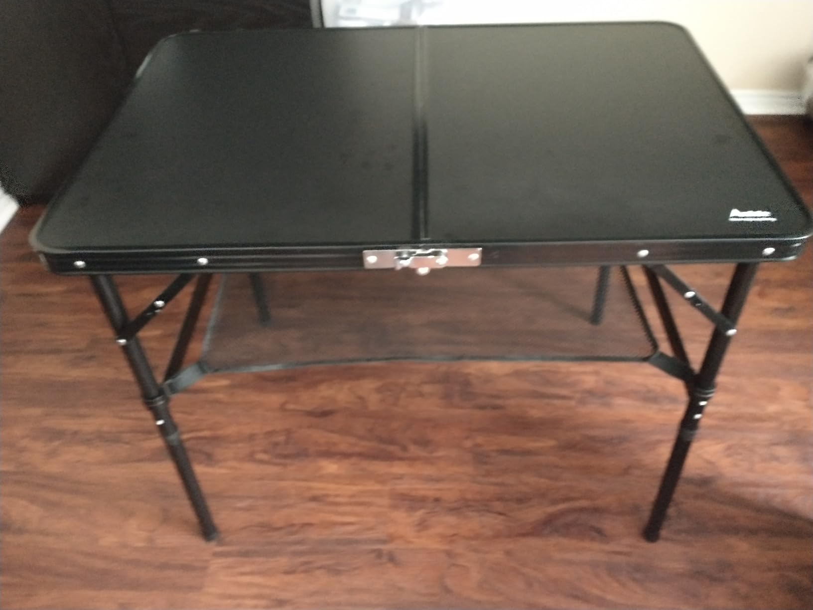 Anbte Folding Camping Table, 36"x24" Portable Table Adjustable Height ...