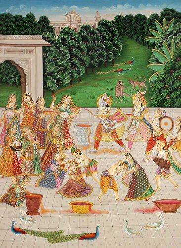 Exotic India Drenching Each Other with The Colors of Love - Water Color ...